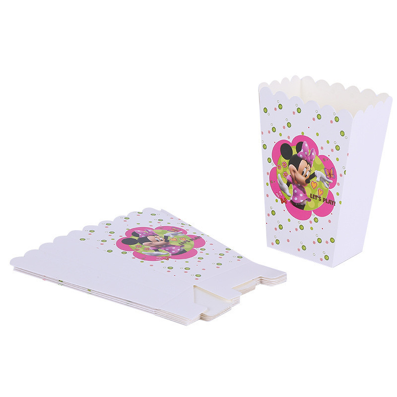 6pcs Mickey Minnie Mouse Party Supplies popcorn Box Baby Shower Kids ...