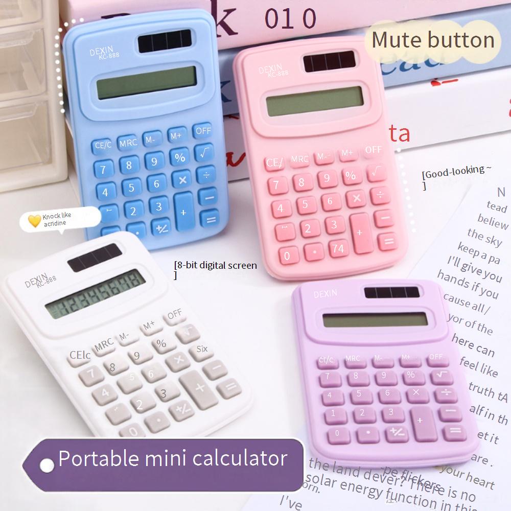 MiniCalc Cute Cartoon Calculator – 8-Digit Colorful Office & School ...