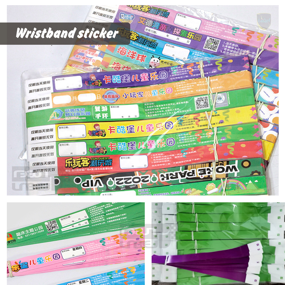 100pcs events waterproof wristband sticker disposable wrist tyvek band ...