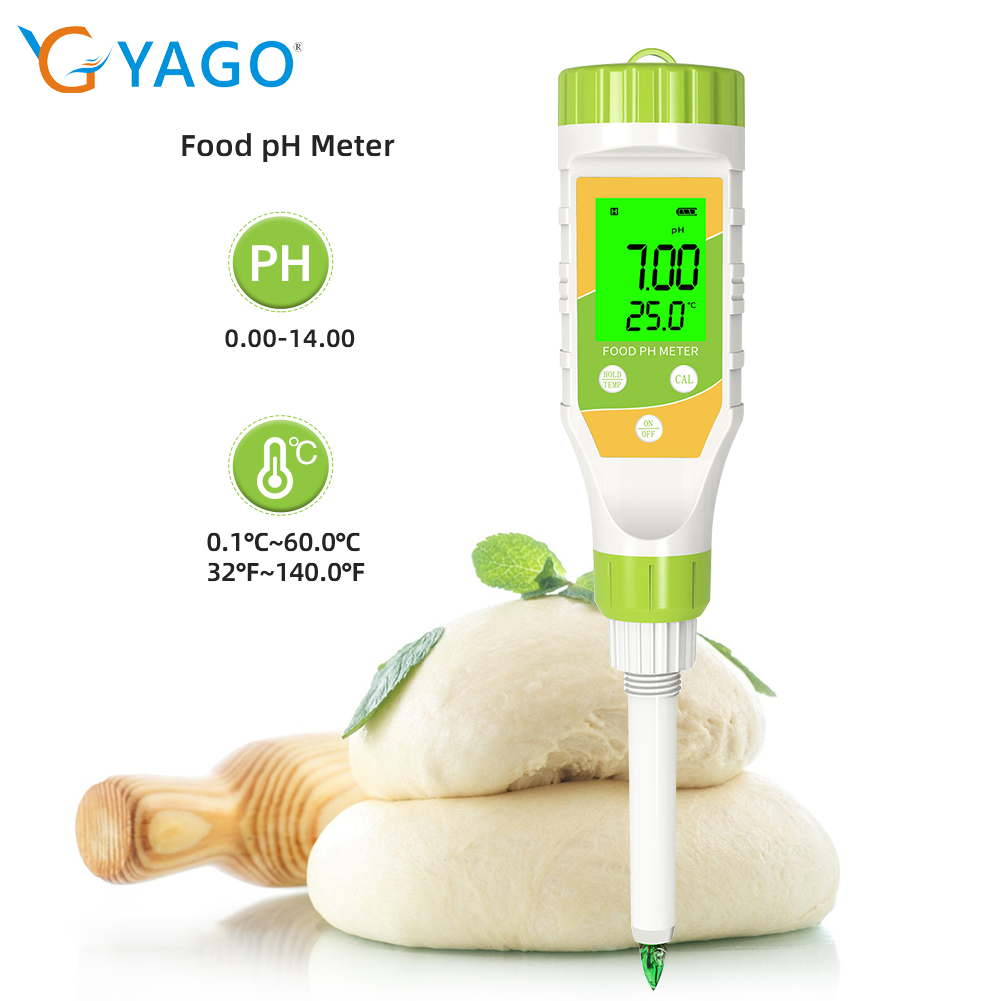 Digital pH Meter for Food, 0.01 Resolution High Accuracy Food pH Tester ...