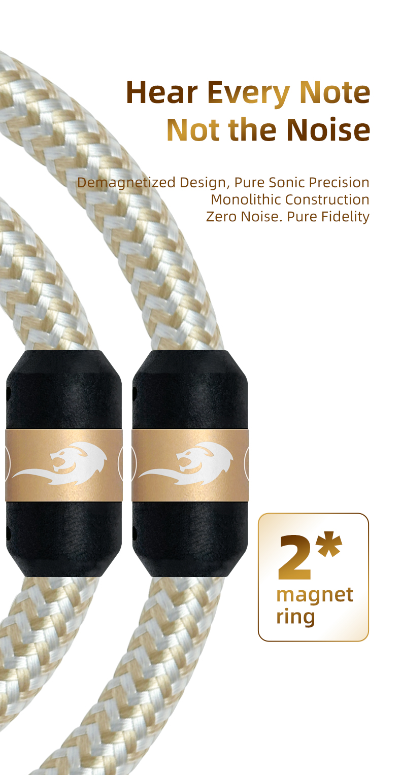 GOLLEY LION RCA Extension Cable – Break-Resistant Lead for Brilliant ...