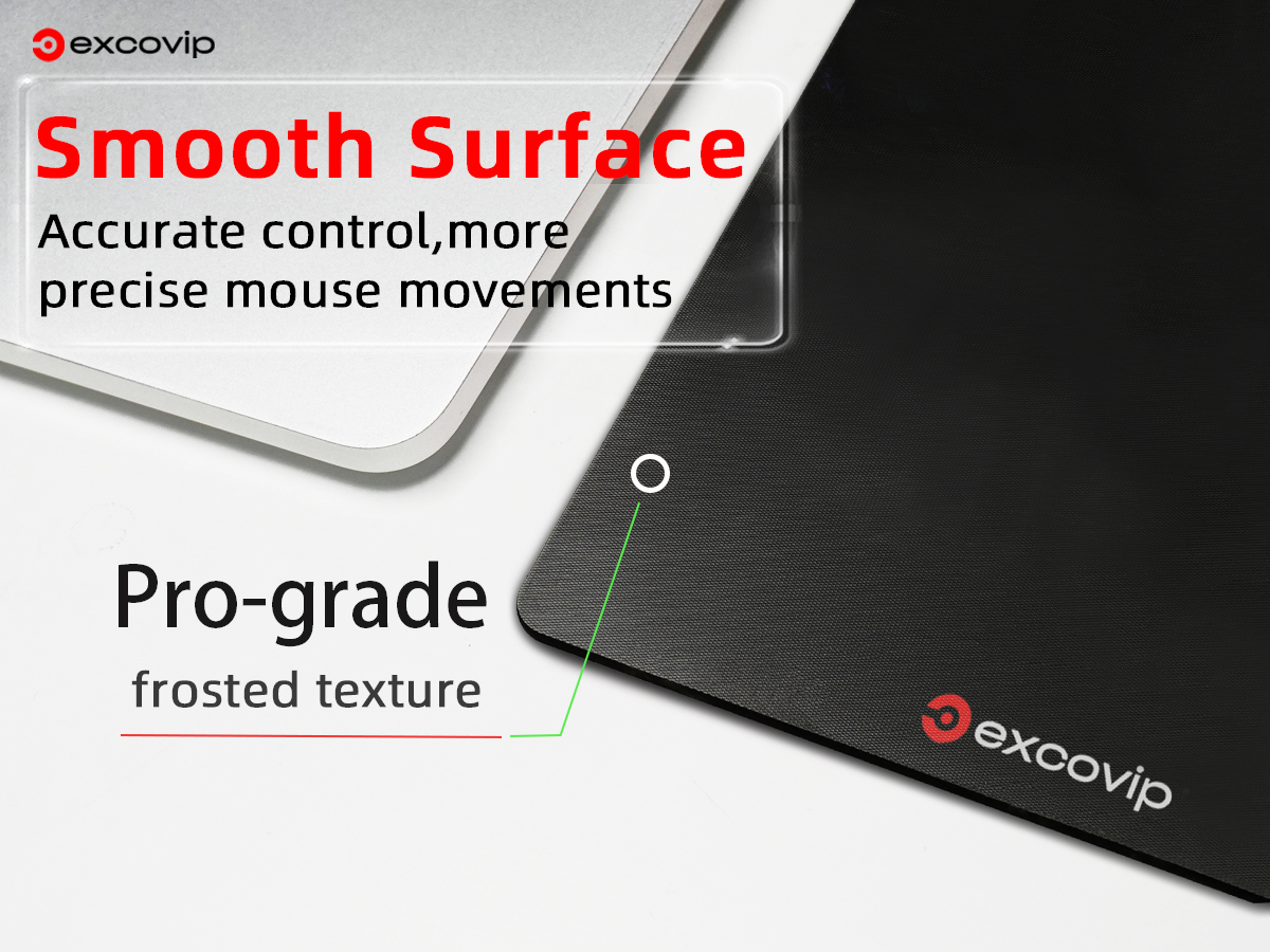 Excovip Tempered Glass Mouse Pad Professional Gaming Waterproof Anti ...