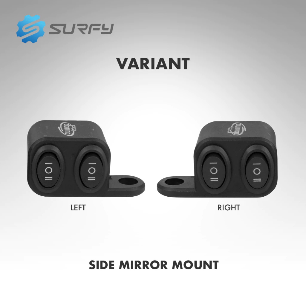 Domino Dual Tri Switch 3ways Switch Side Mirror Mount Alloy Compact ...