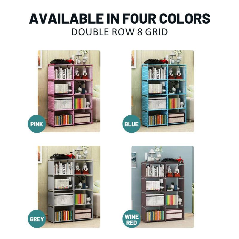 2/3/4/5 row bookshelf Space saving Easy to install Easy To Clean ...