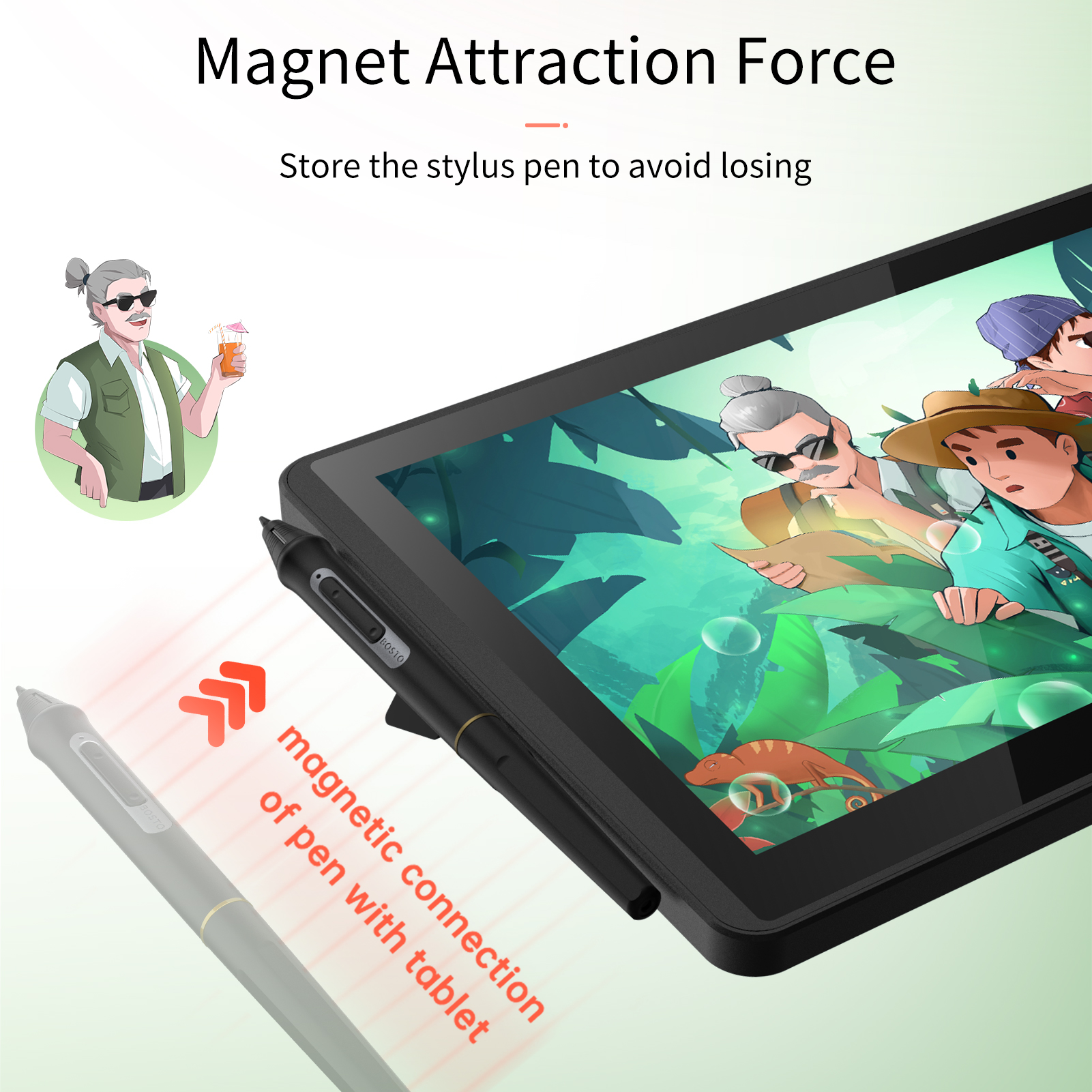 BOSTO 12HD-A H-IPS LCD Graphics Drawing Tablet Digital Graphic Drawing ...