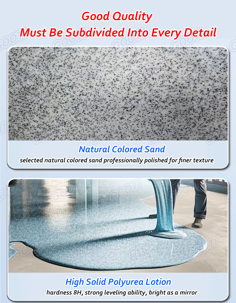 ⭐10-IN-1⭐GOOTI Epoxy Colored Sand Self-Leveling Cement Floor Paint High ...