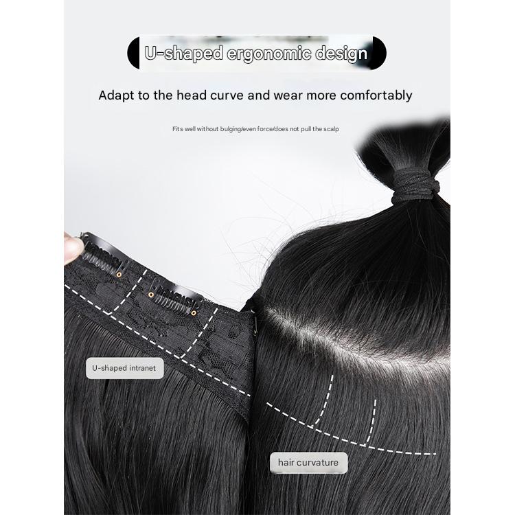 Korean Style 45CM Medium Curled U-Shaped Wig Extension for Women ...