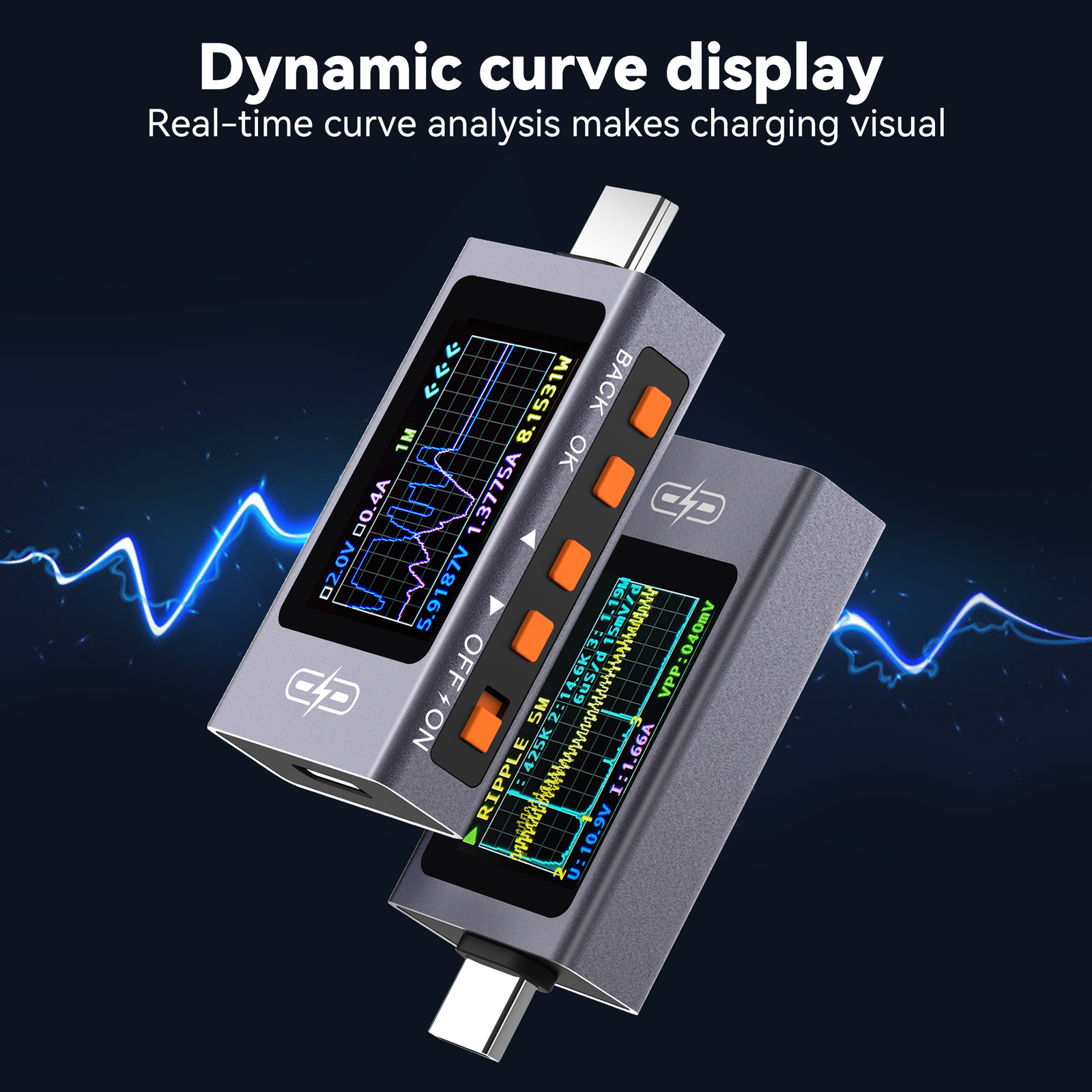 Multi-function Type C Tester Voltmeter Ammeter UT01C TYPE-C Fast Charge ...