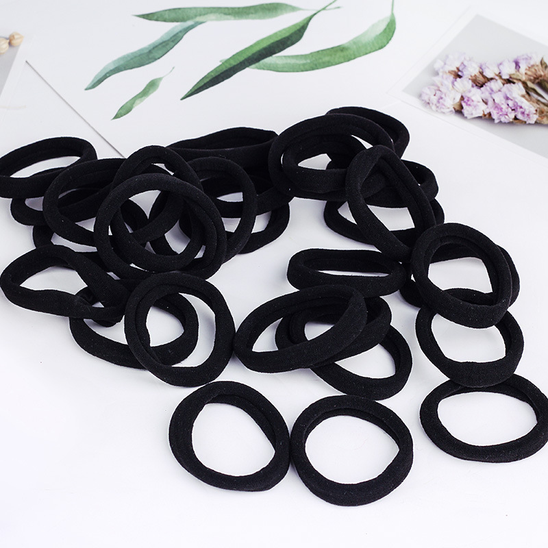 Bulk Pack Black Hair Elastics Affordable Ponytail Rubber Bands for ...