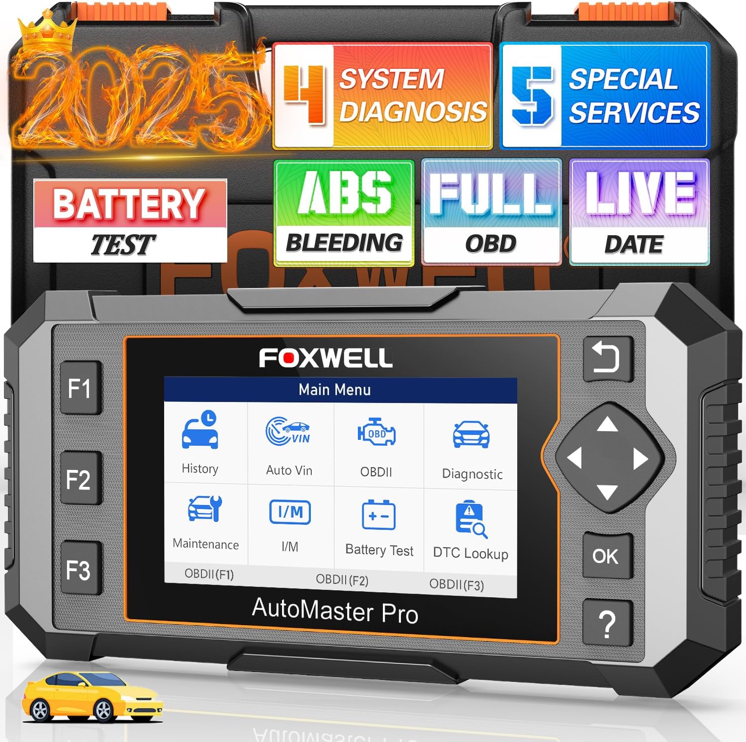 FOXWELL NT614 Elite Automotive All System OBD2 Scanner 5 Reset ...