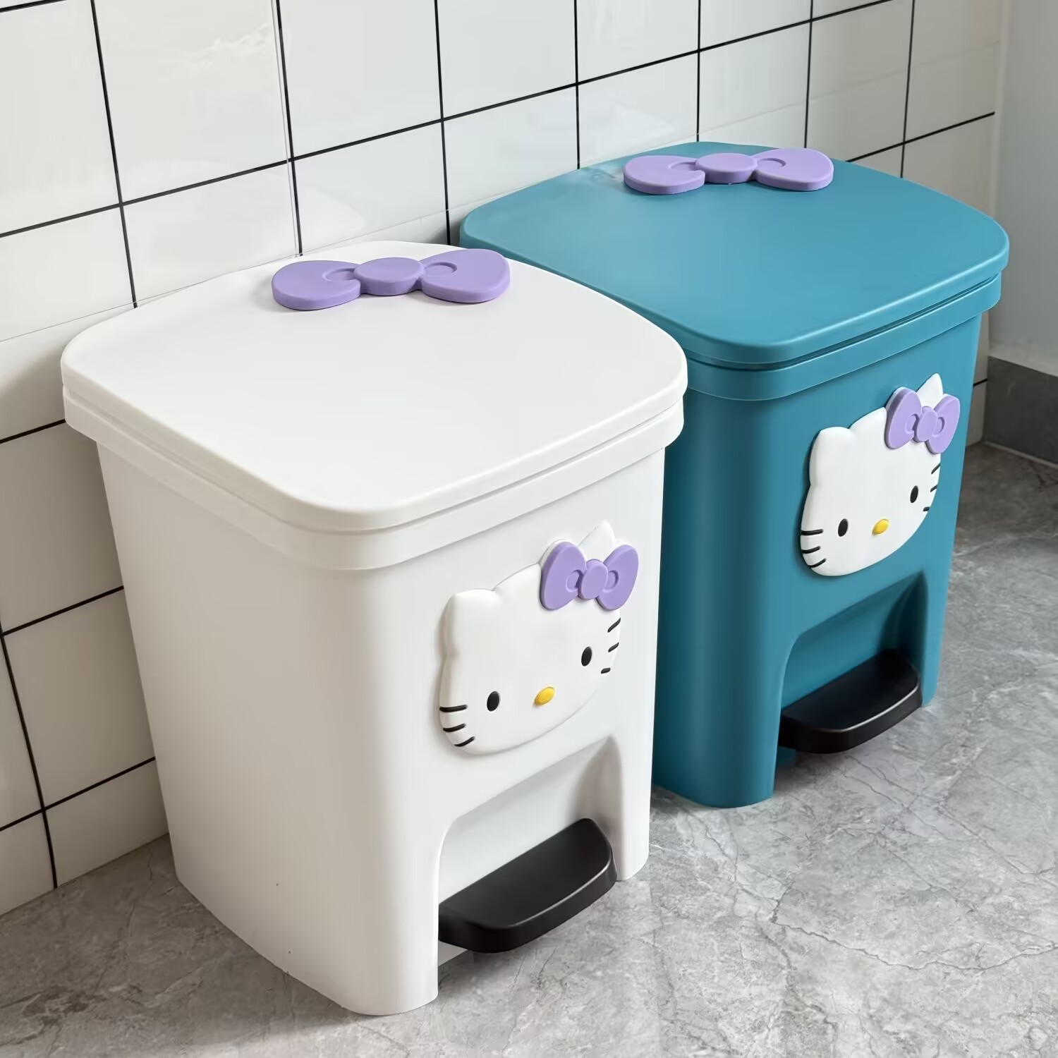 Hello Kitty trash can cartoon cute home high value living room bedroom ...