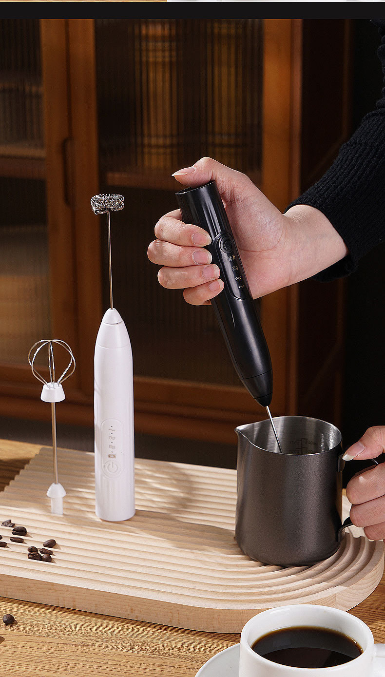 Milk frother Battery Operated Electronic Frother Foam Maker Egg Beater ...