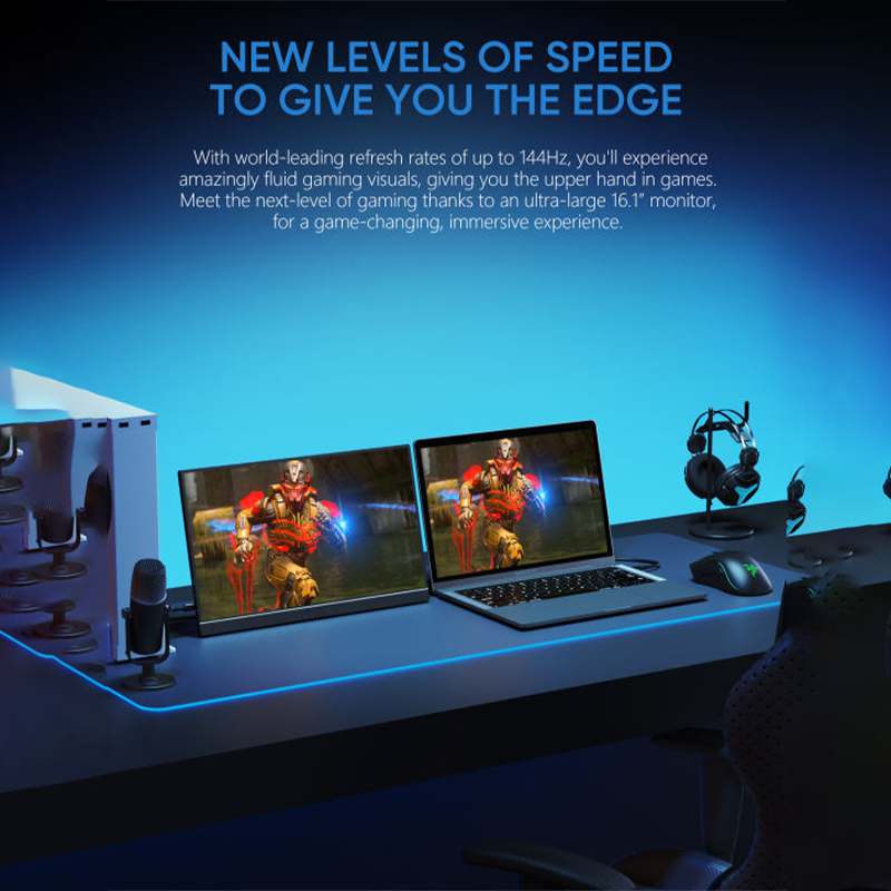 EXPOSE Portable Gaming Monitor for laptop 16.1'' 144Hz Portable Gaming ...