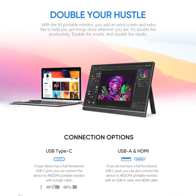 EXPOSE Portable Gaming Monitor for laptop 16.1'' 144Hz Portable Gaming ...