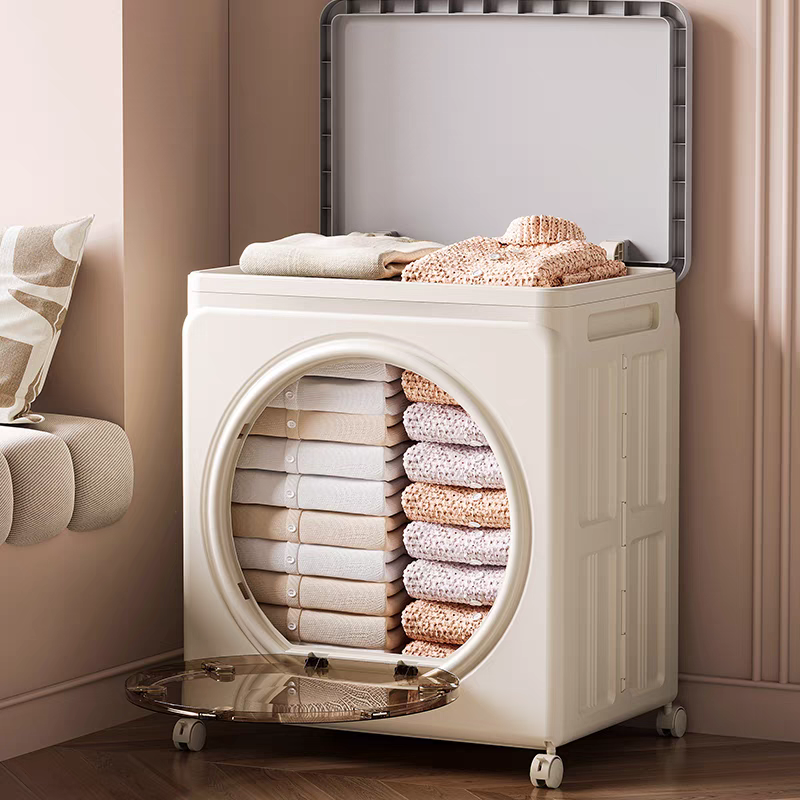 160L Storage Box For Toys Foldable Durabox With Wheels Plastic Clothes ...