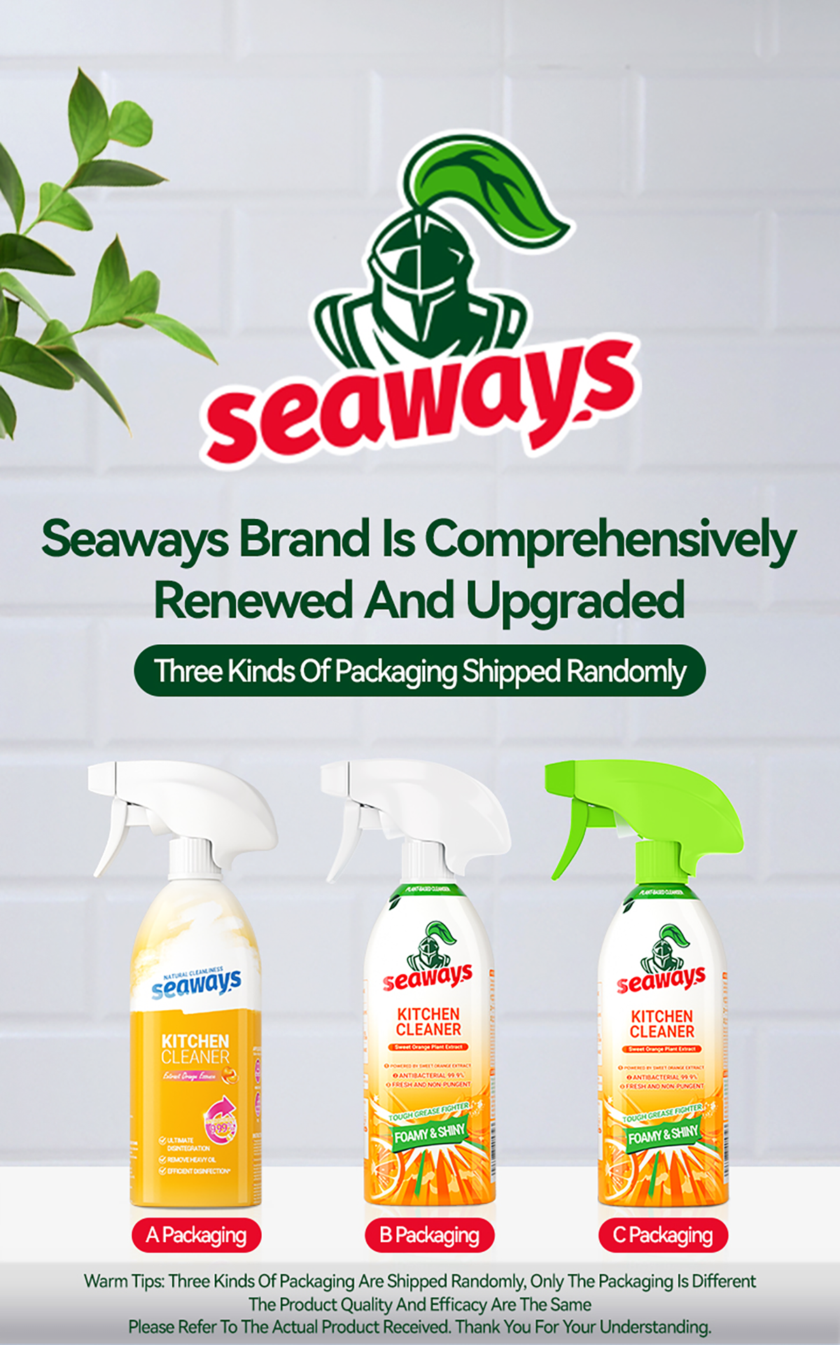 Seaways Kitchen Cleaner 480g Pot Cleaning Spray Oil Stain Remover ...