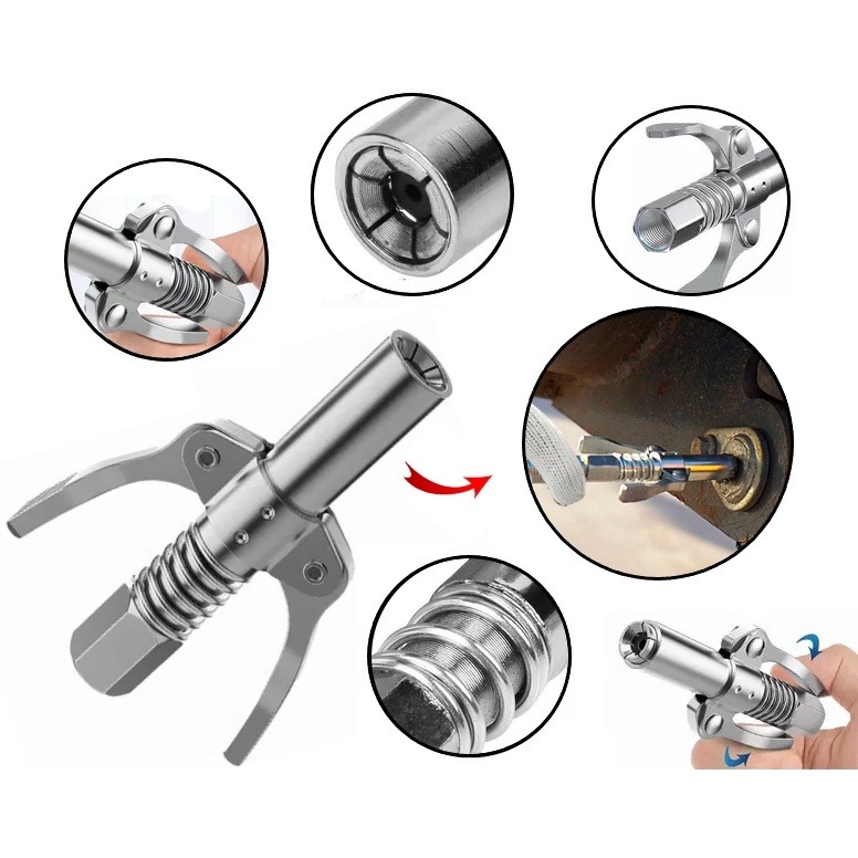 Grease Gun Fitting 10000 PSI, Easy Lubricant Dispenser Nozzle for Car ...