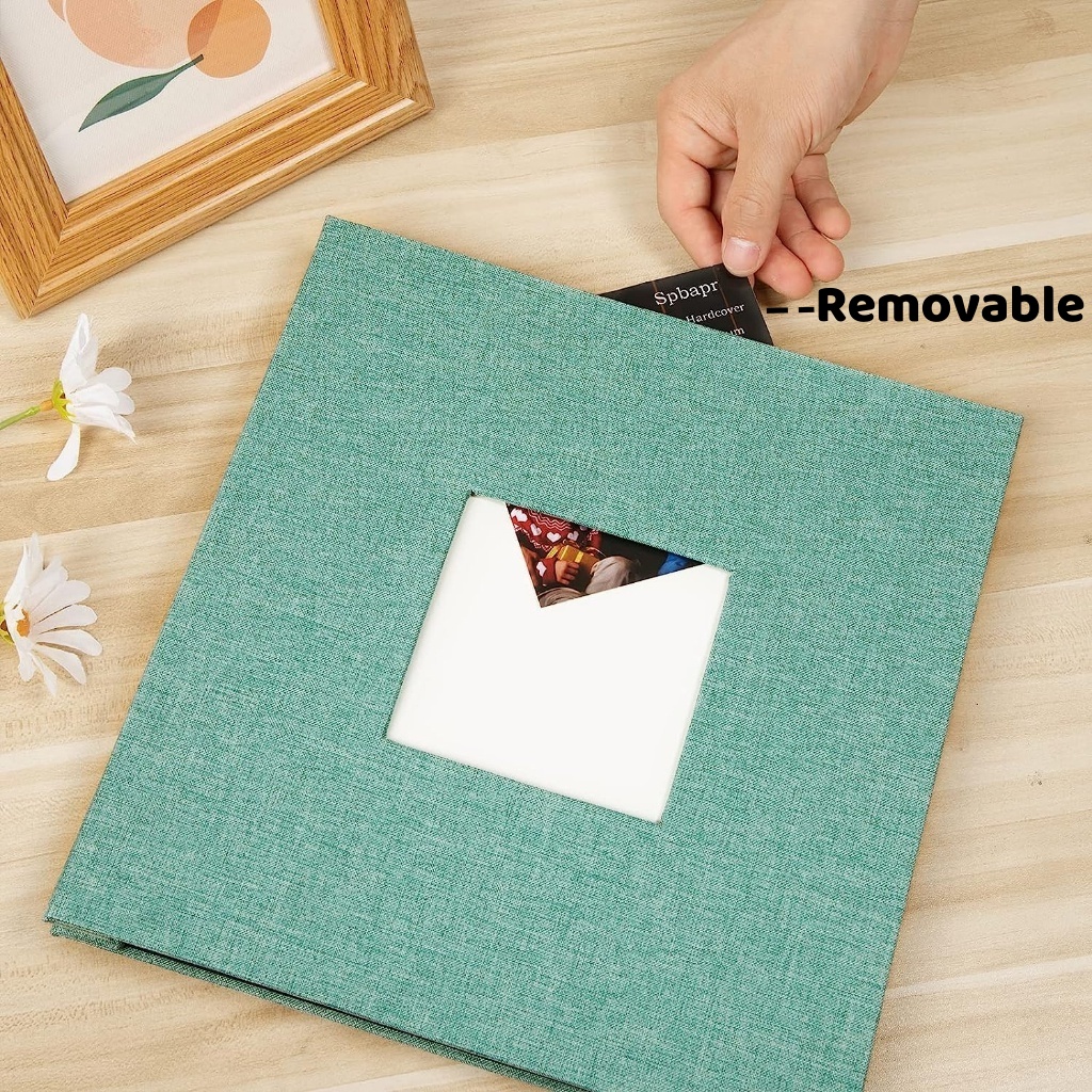 40 Pages Retro Album Self-Adhesive Photo Album Linen Cover Big Size ...