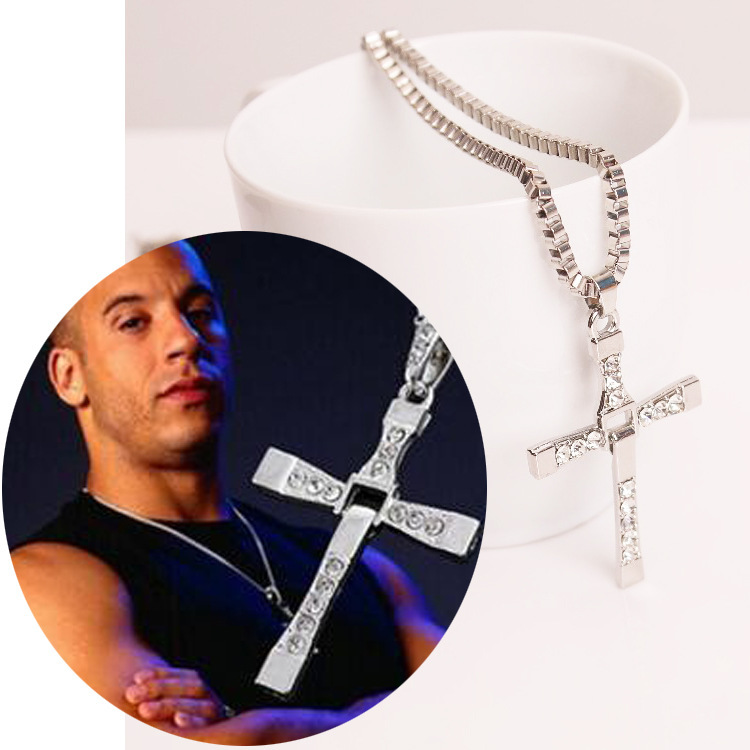 Fast and Furious Cross Pendant Necklace for Men Women Hip Hop Style ...