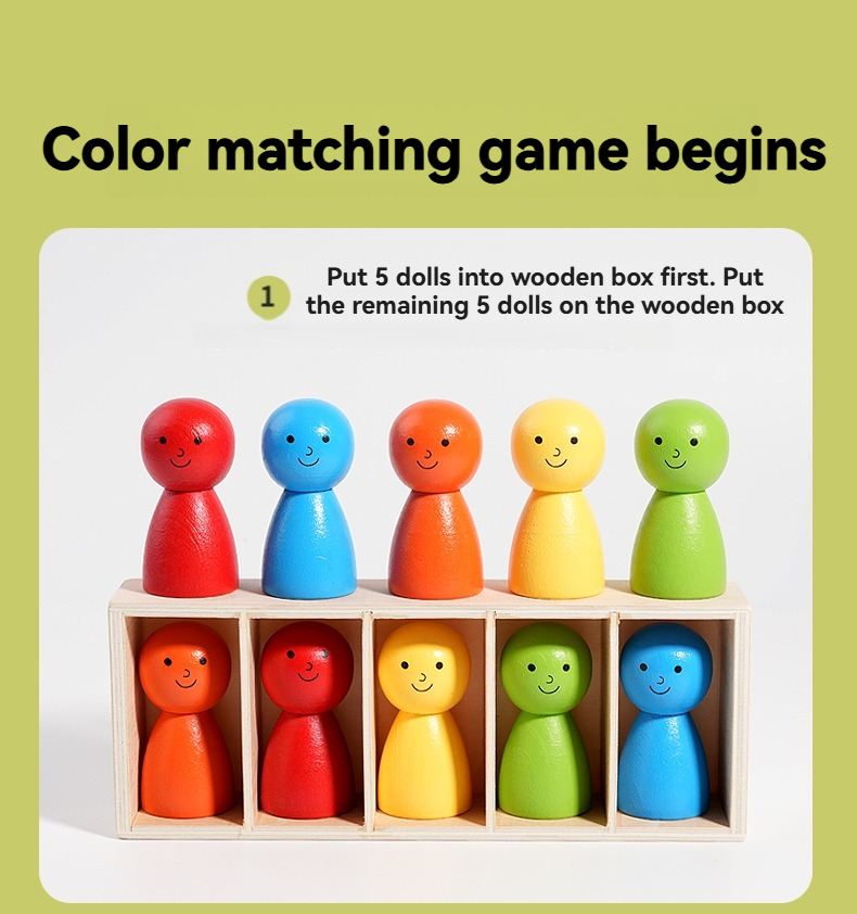 Learning Color Toys Montessori Color Classification Game Wooden ...