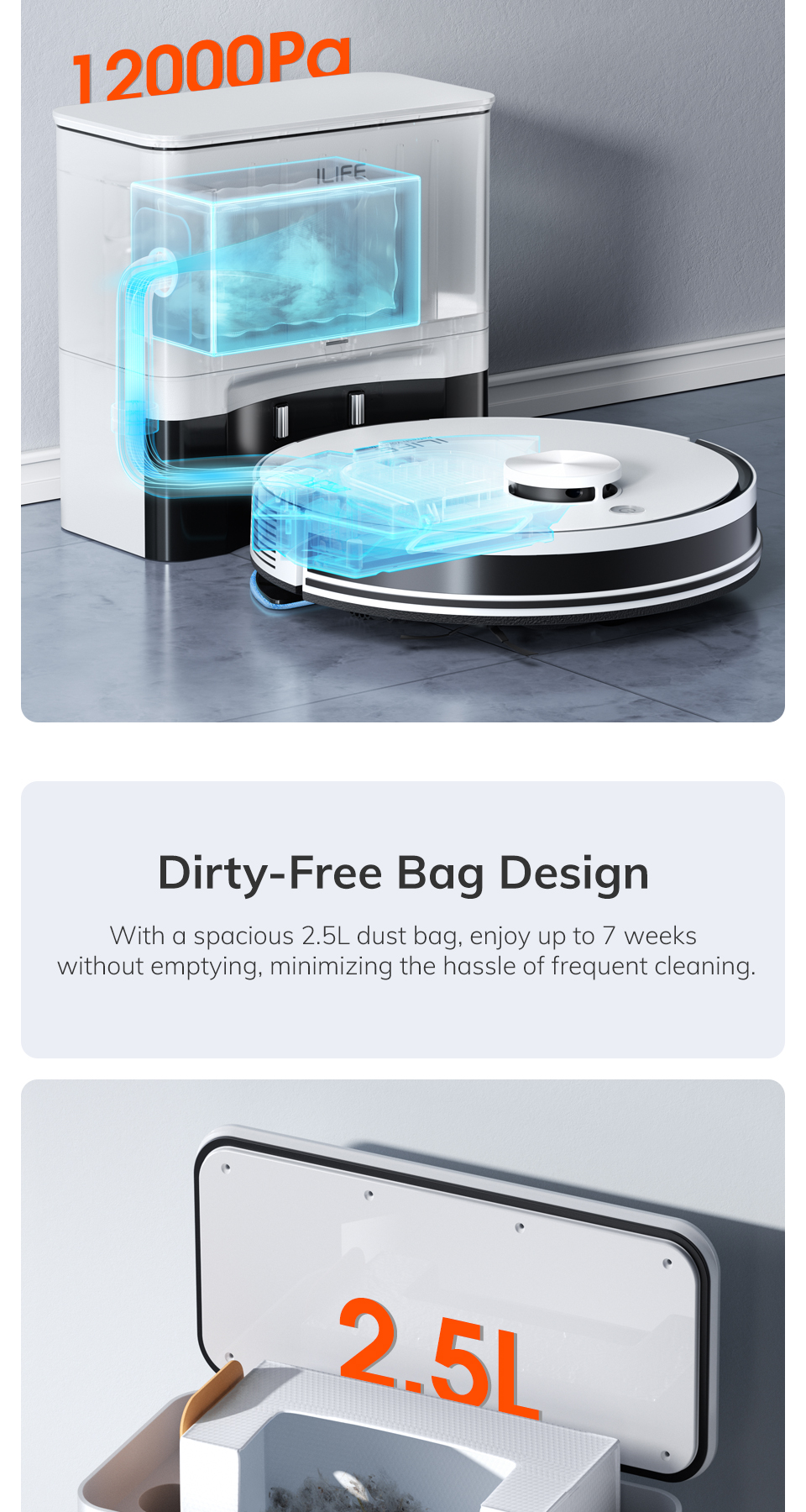 【NEW LAUNCH】ILIFE A30 Pro LDS Laser Navigation Smart Robot Vacuum Cleaner And Mopping 5000Pa ...
