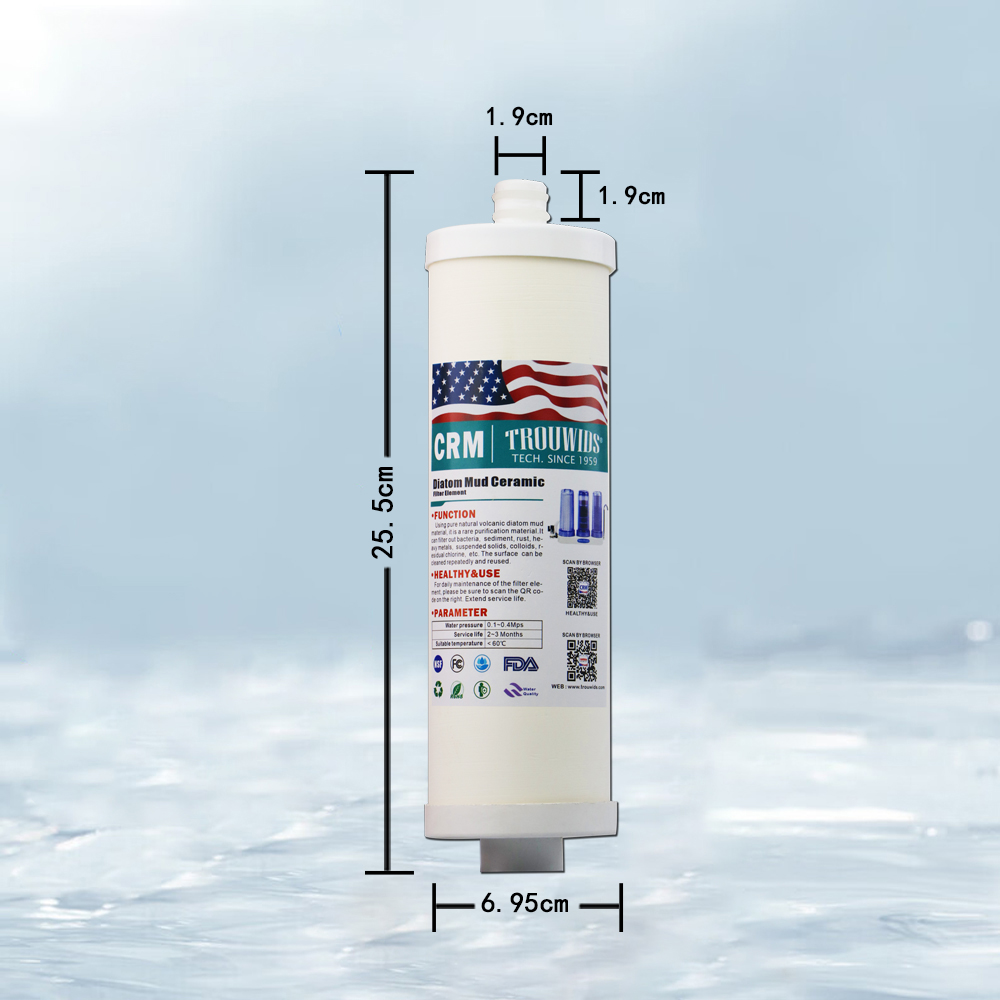 TROUWIDS 10 Inches Washable Ceramic Water Filter Cartridge Replacement ...