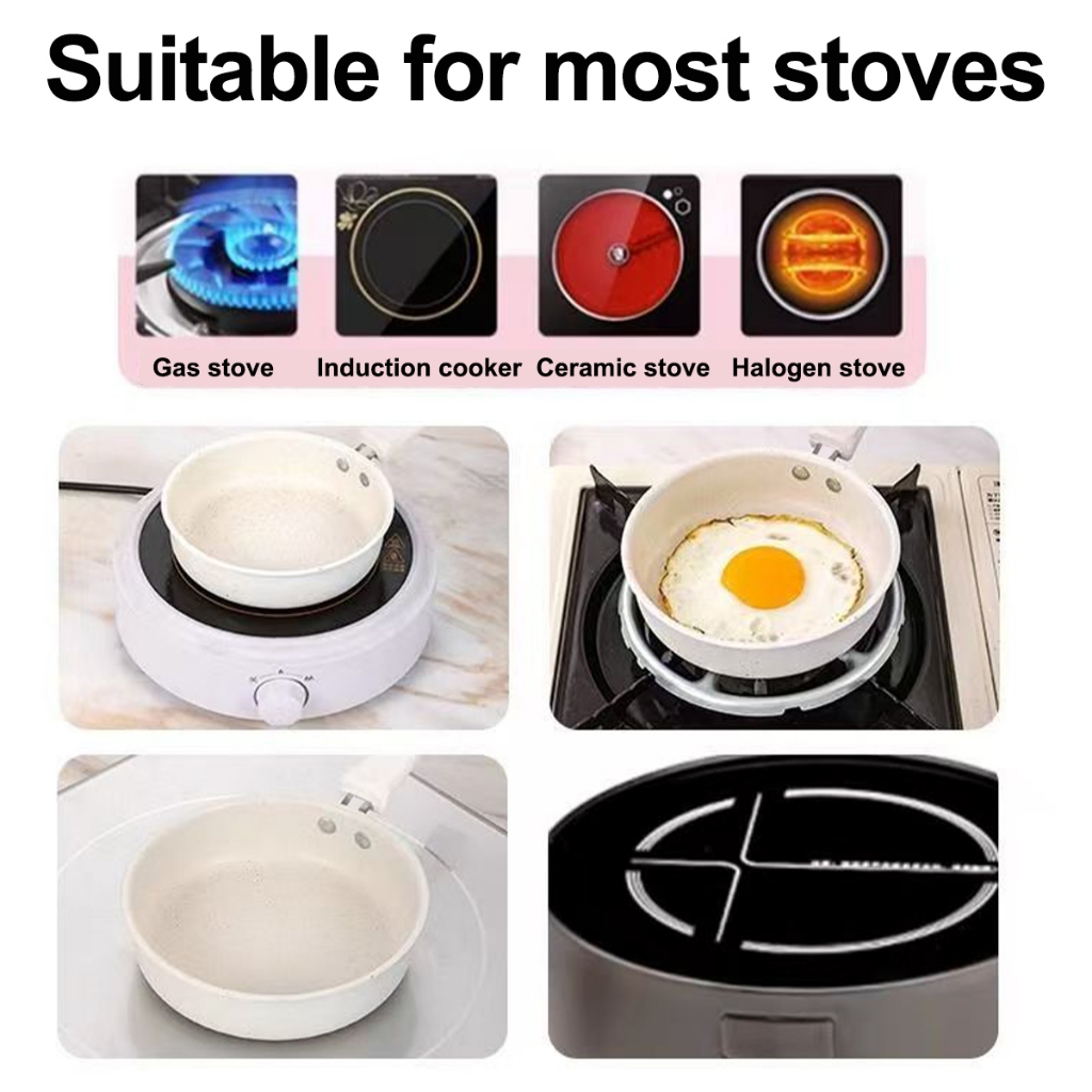 Original White/Black Non Stick Frying Pan Cooking Pan Cooking Utensils ...