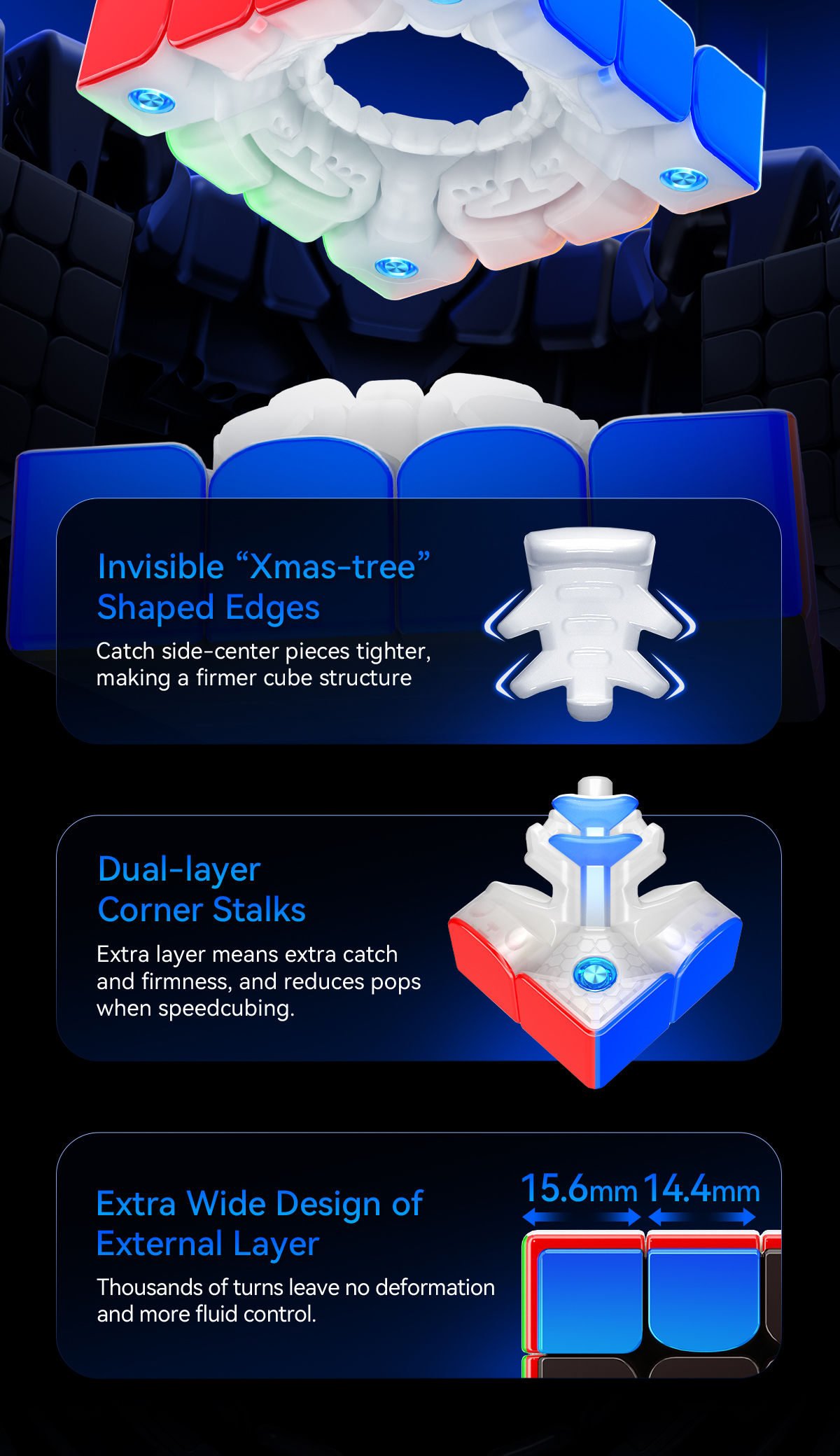 GAN 460 M V2 Speed Cube, 4x4 Magnetic Master Cube Gans 460M Puzzle Toy ...