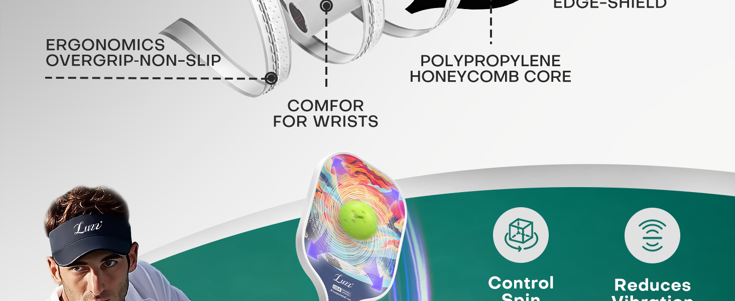 pickleball Luzz pickleball Paddle Dark Original Paddle (16mm) T700 ...