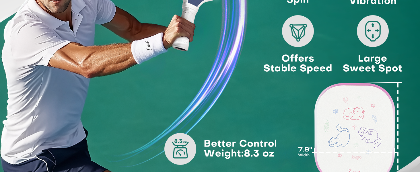 pickleball Luzz pickleball Paddle Whisper Original Paddle (16mm) T700 ...