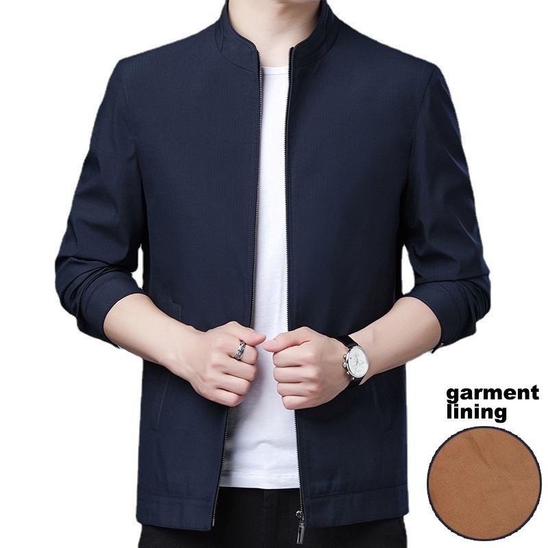 WM Men's Bomber Jacket with Zipper and Pockets, Polo Neck Windbreaker ...