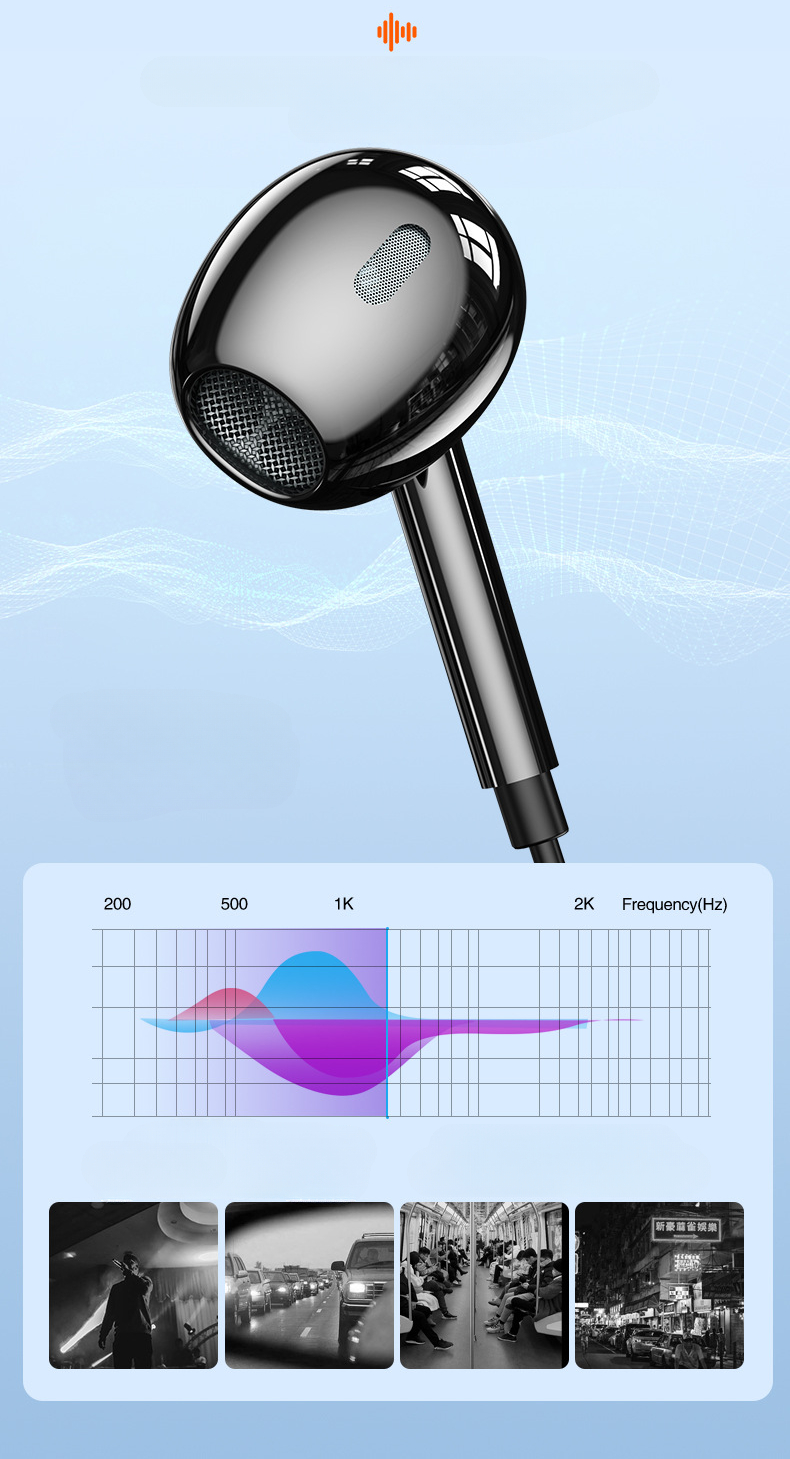 High Quality In Ear Earphones USB Headset for PC Laptop With Microphone ...