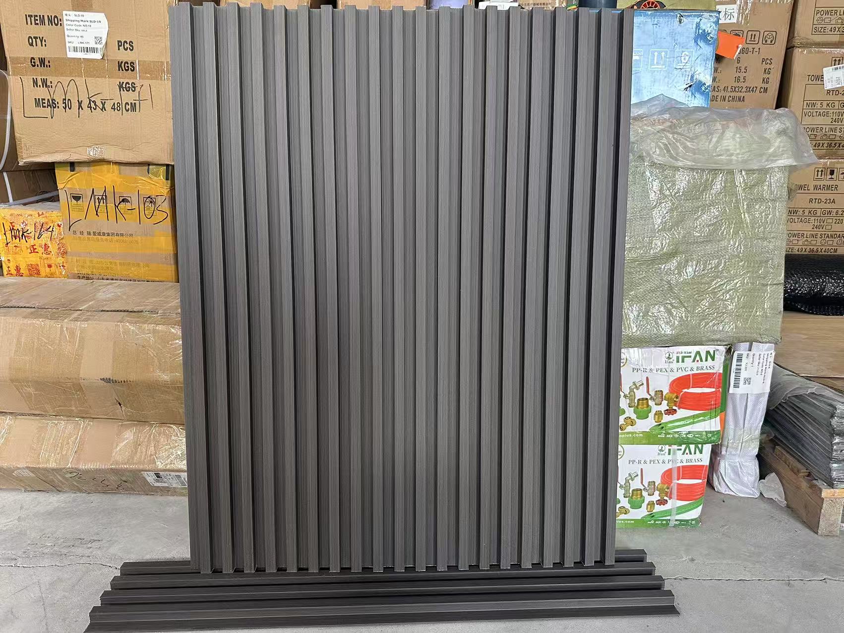 (Large size)PVC Fluted Wall Panel Sticker Waterproof Grille Design ...