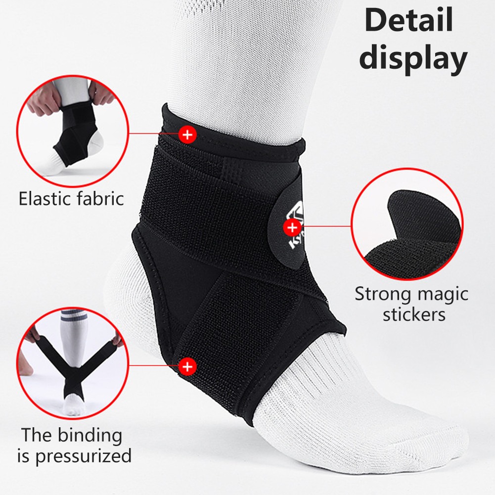 1Pcs Ankle Brace Compression Sleeve ankle supporter with Adjustable ...