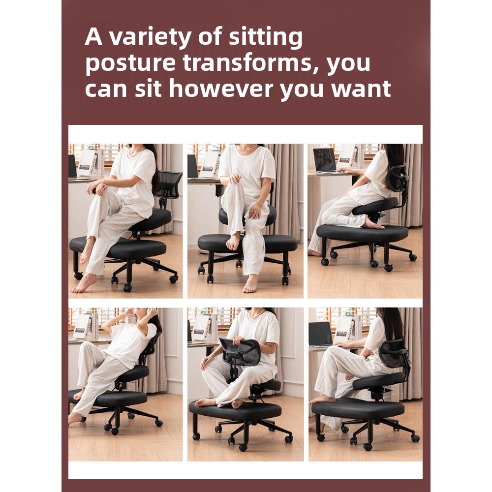 Cross Leg Chair Adjustable Kneeling Chair with Wheels Posture Chair ...