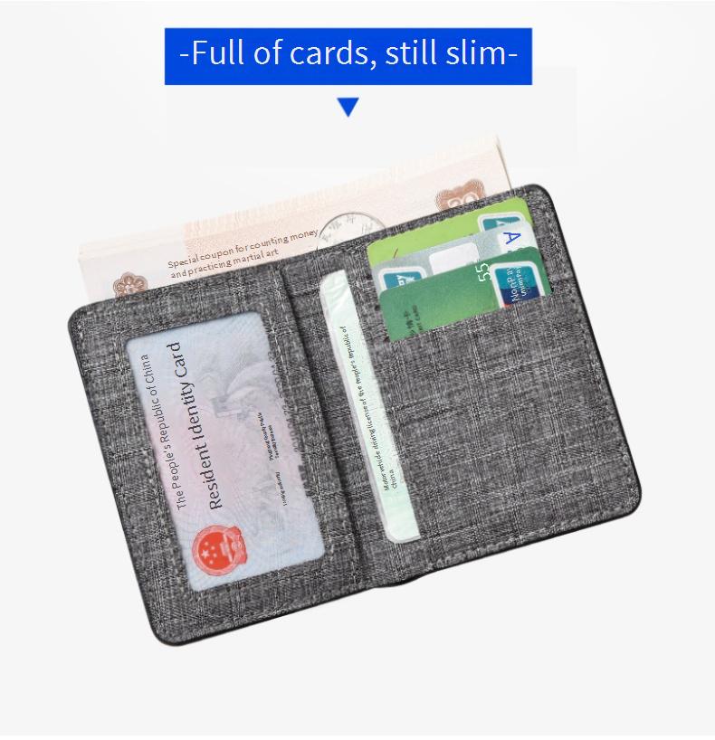 Canvas Ultra-Thin Short Mini and Simple Small Wallet Female Male ...