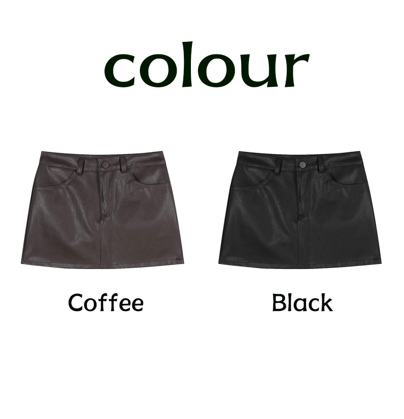 Women High Waist PU Skirt Shorts for Women Skirt With Inner Shorts ...