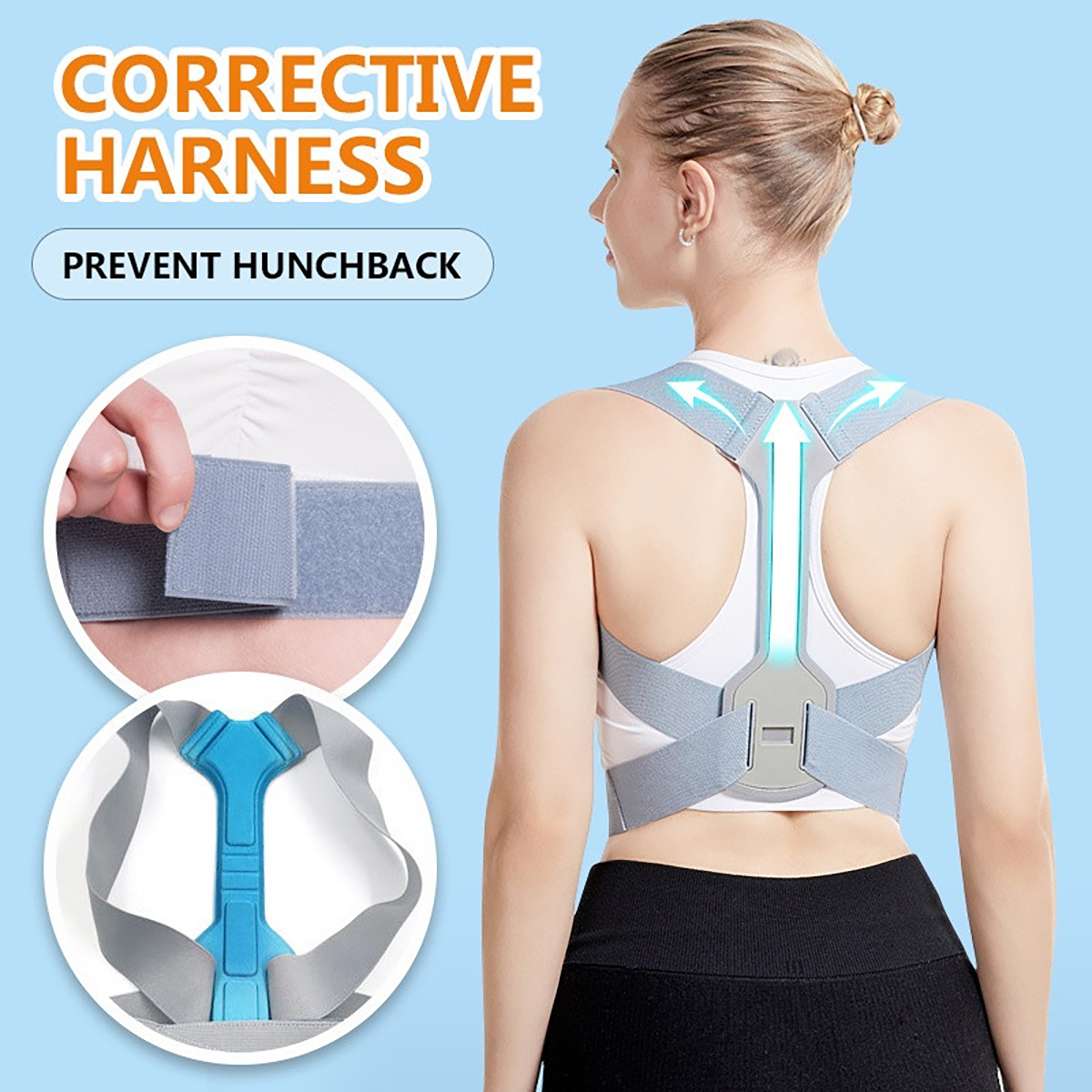 Adjustable Back Supporter Posture Corrector Back Brace Posture ...