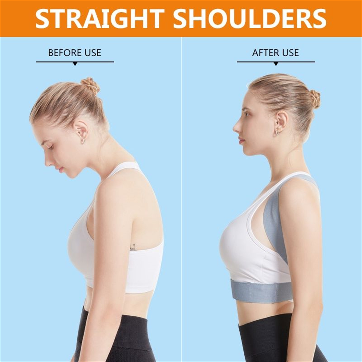 Adjustable Back Supporter Posture Corrector Back Brace Posture ...