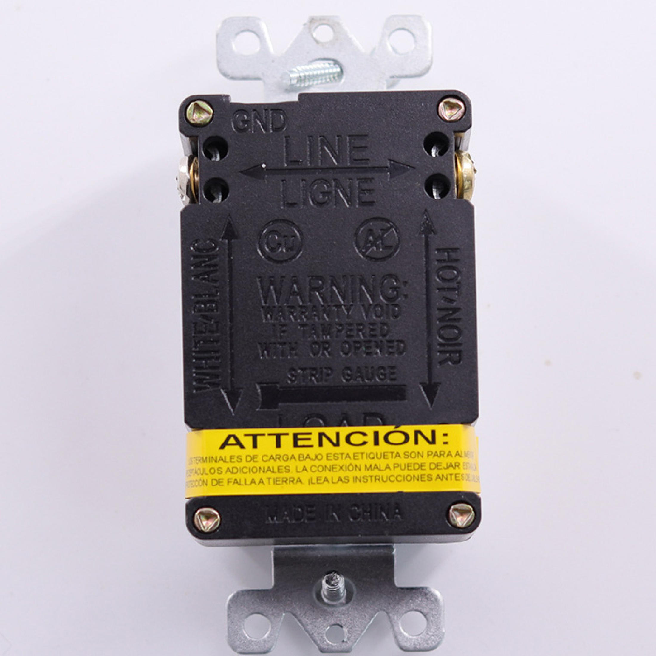 2-Gang GFCI Duplex Safety Outlet 20A 220v Universal Outlet With Ground ...