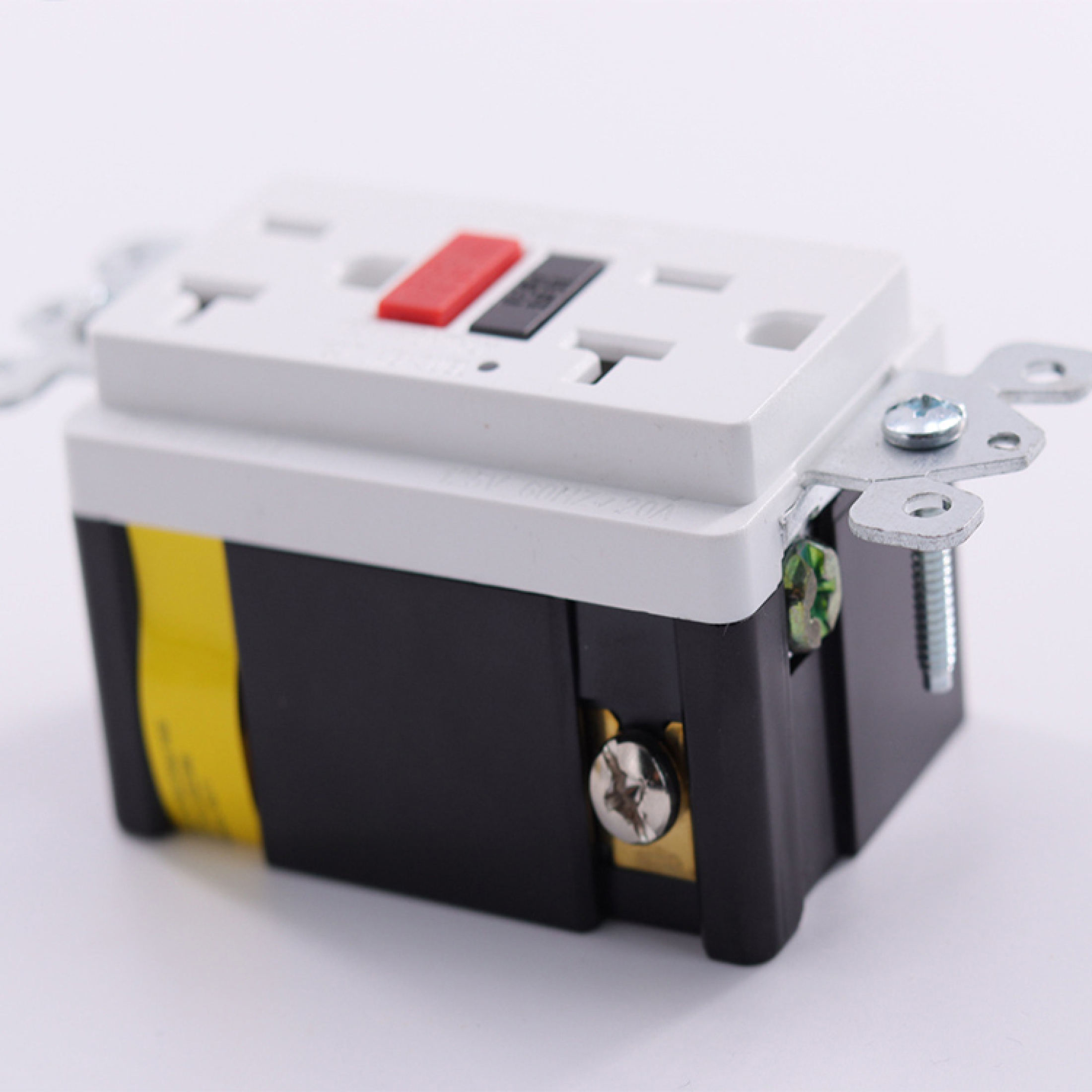 2-Gang GFCI Duplex Safety Outlet 20A 220v Universal Outlet With Ground ...