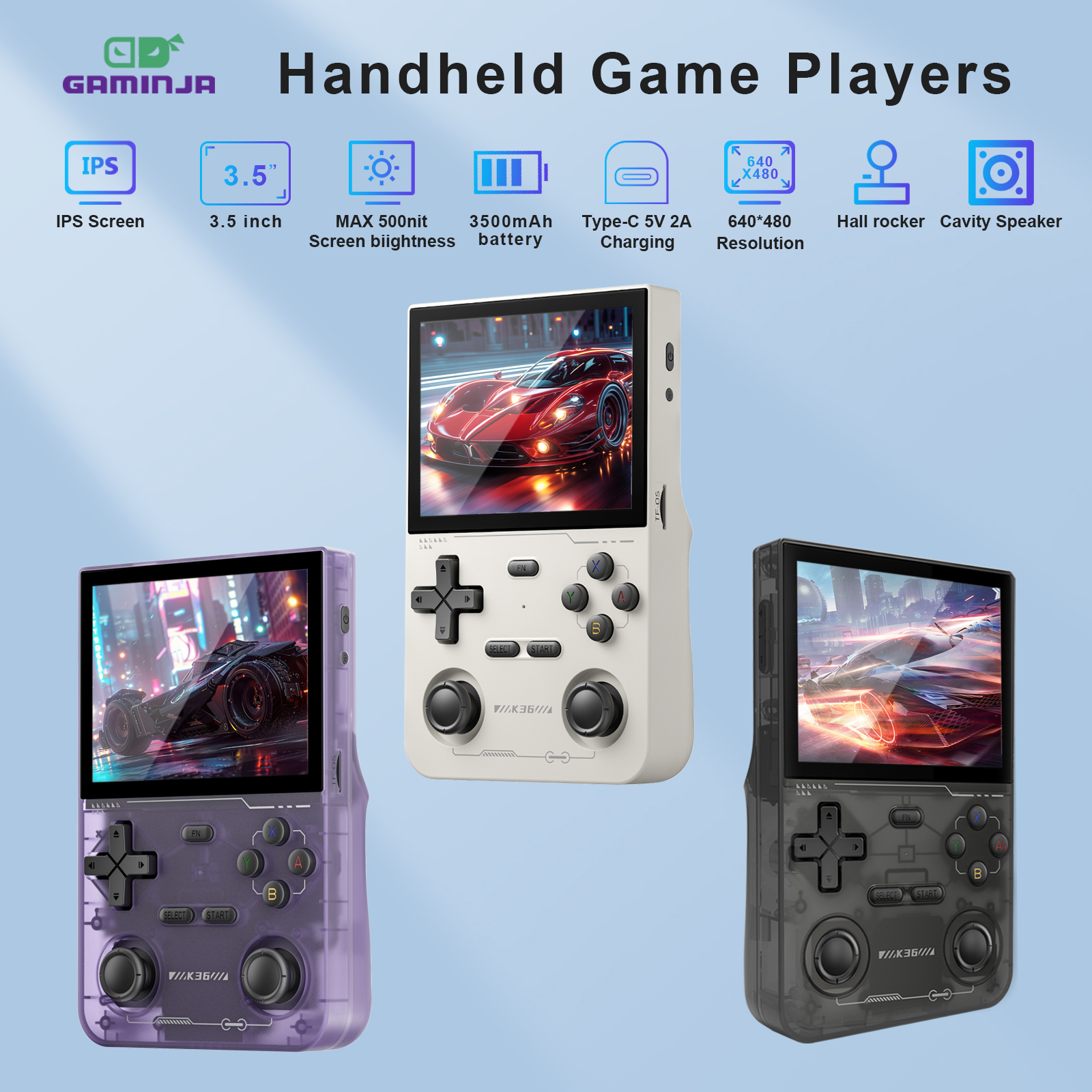 Open Source K36 Retro Handheld Video Game Console 16000 Games Emulator ...