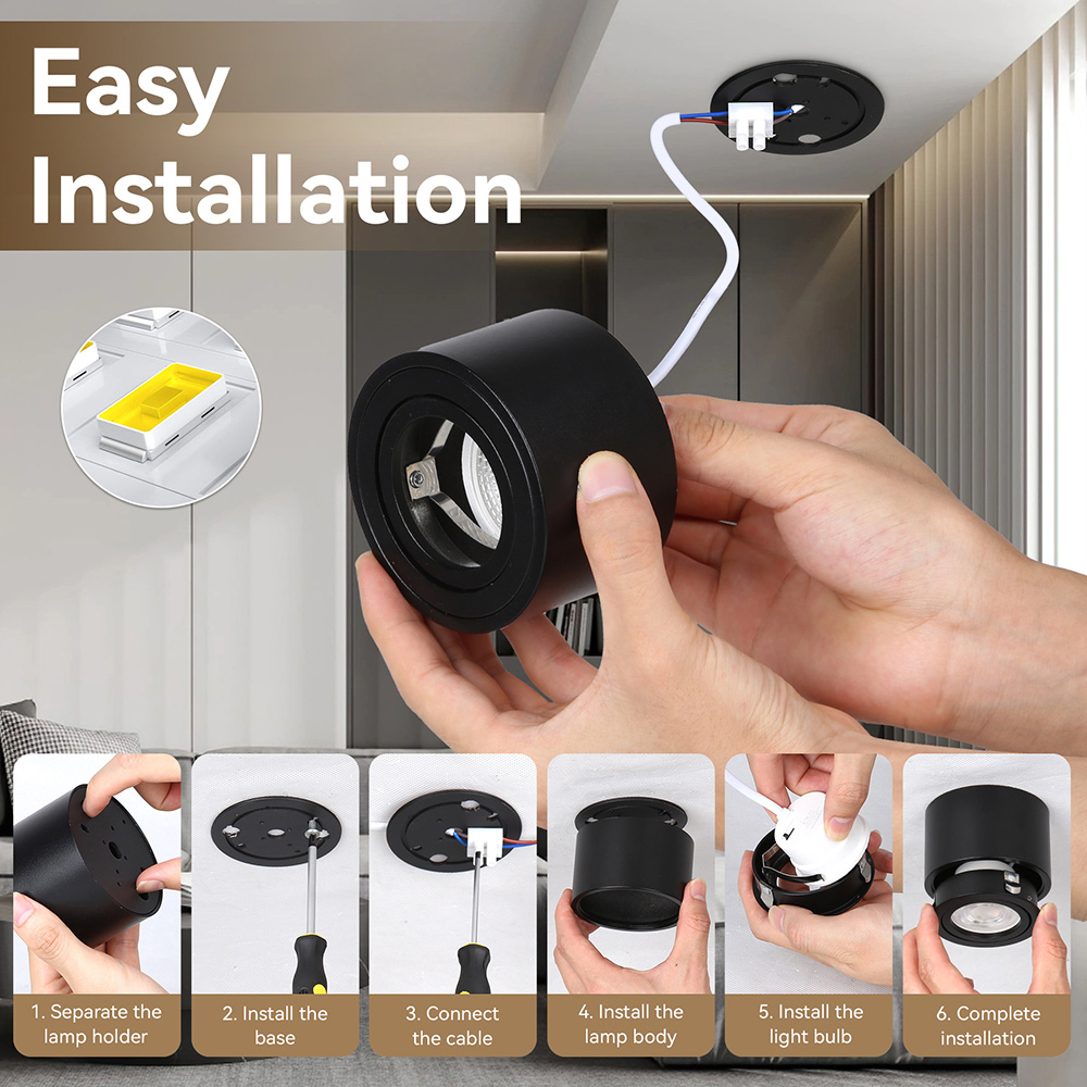 Downlight LED Surface Pin Light Ceiling Spot Light 220V Rotating ...