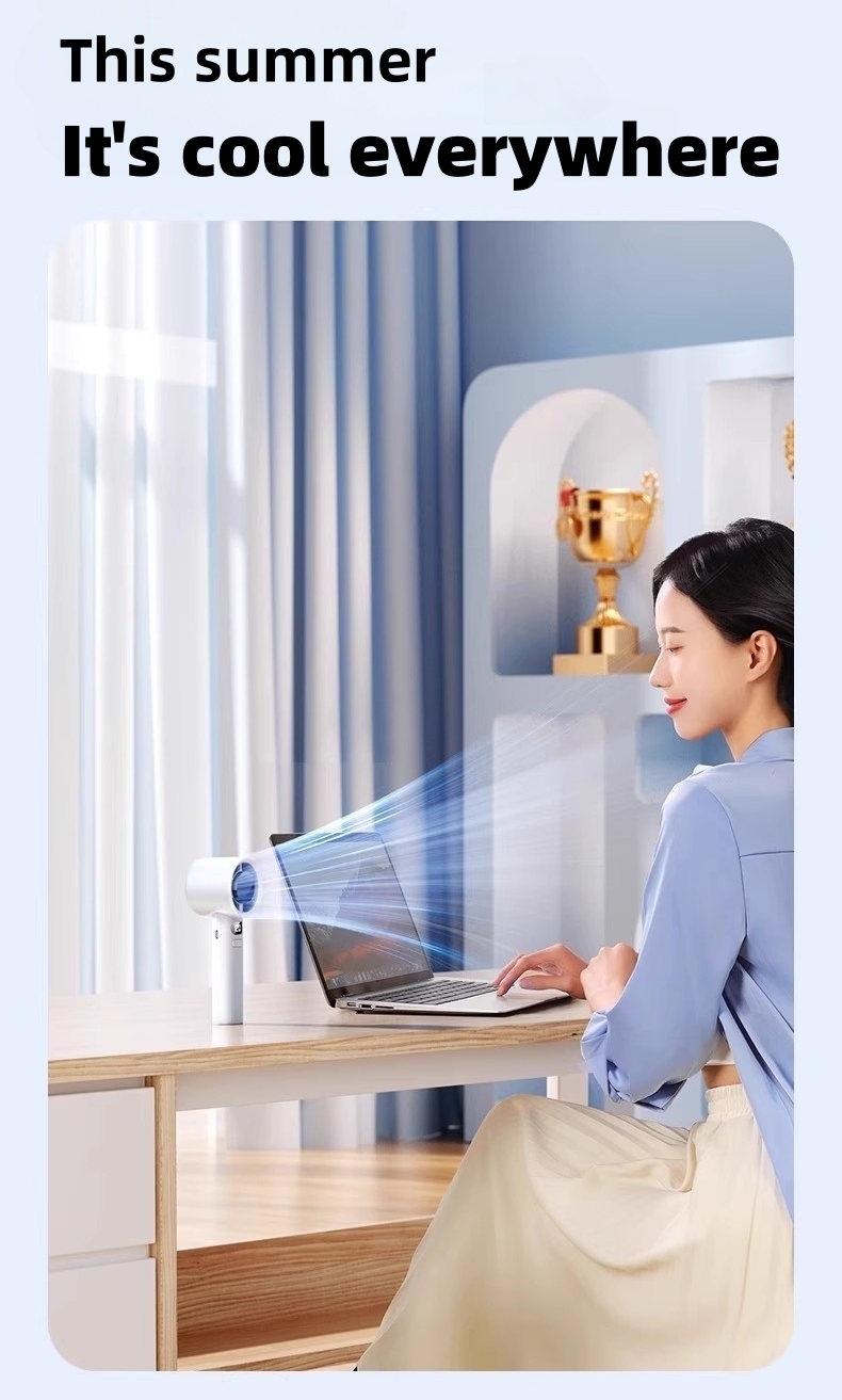 M11 Mini Turbo Fan Portable Fan Rechargeable 120 Speed Adjustment Handy ...