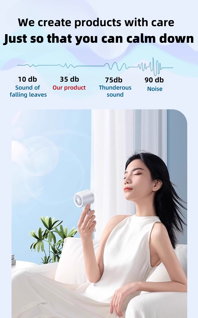 M11 Mini Turbo Fan Portable Fan Rechargeable 120 Speed Adjustment Handy ...