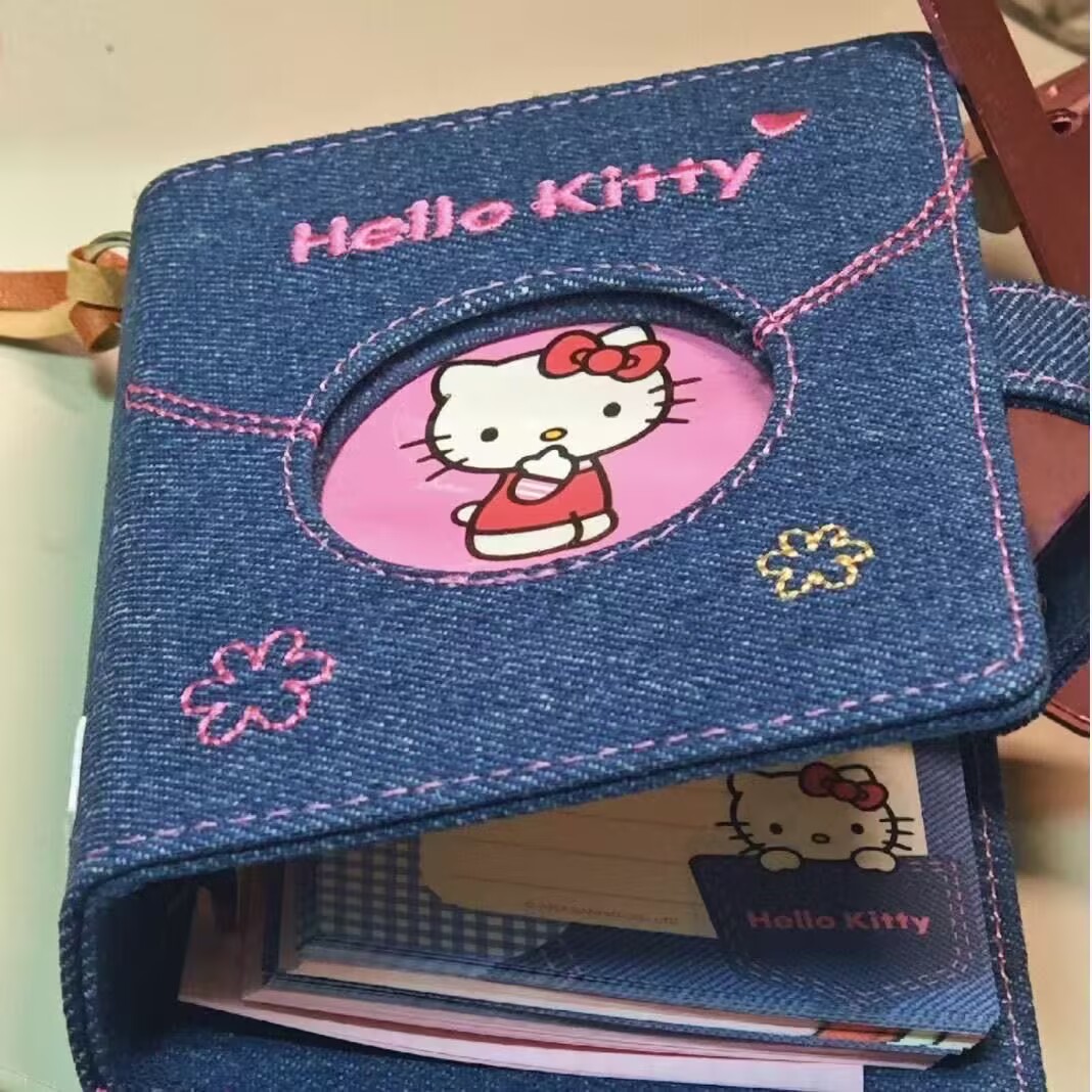 OHAYA | Hello kitty Denim Shell Notebook 5-Hole Loose-Leaf Notebook M5 ...