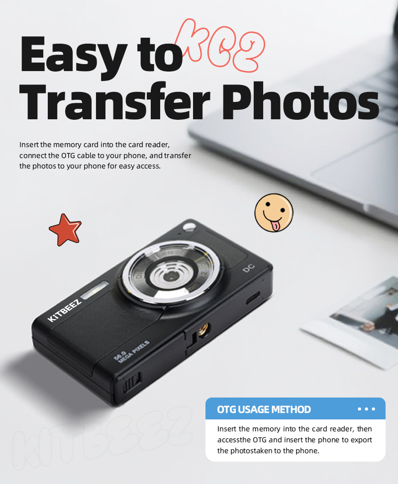 KiTBEEZ KC-2 Digital Camera 56MP Super Clear 16X Zoom 1080P Recording ...