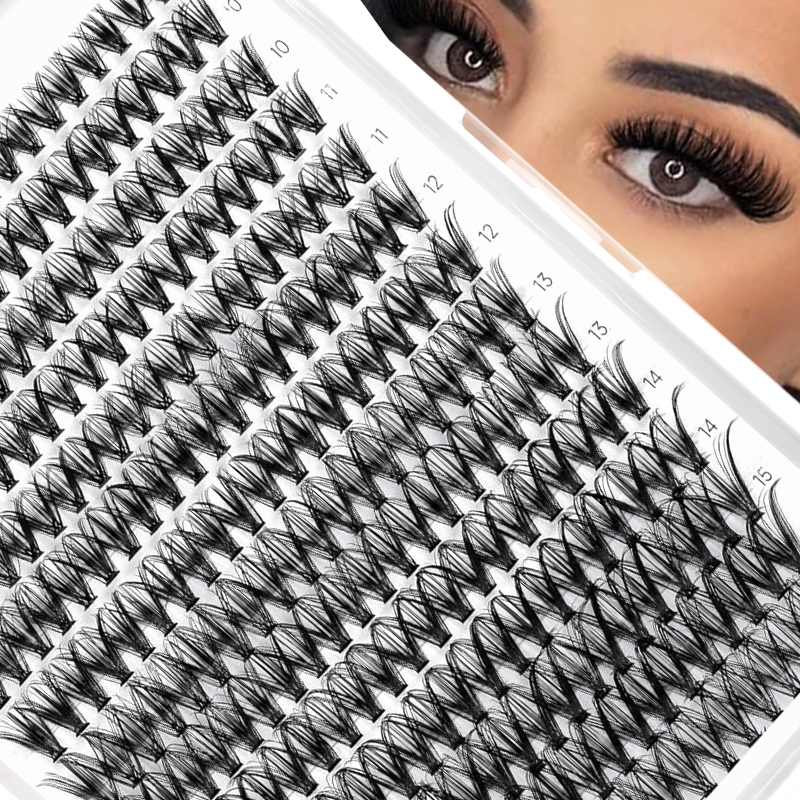 Cluster Eyelashes 40D/50D/80D D Curly And Fluffy Diy Eyelash Extensions ...