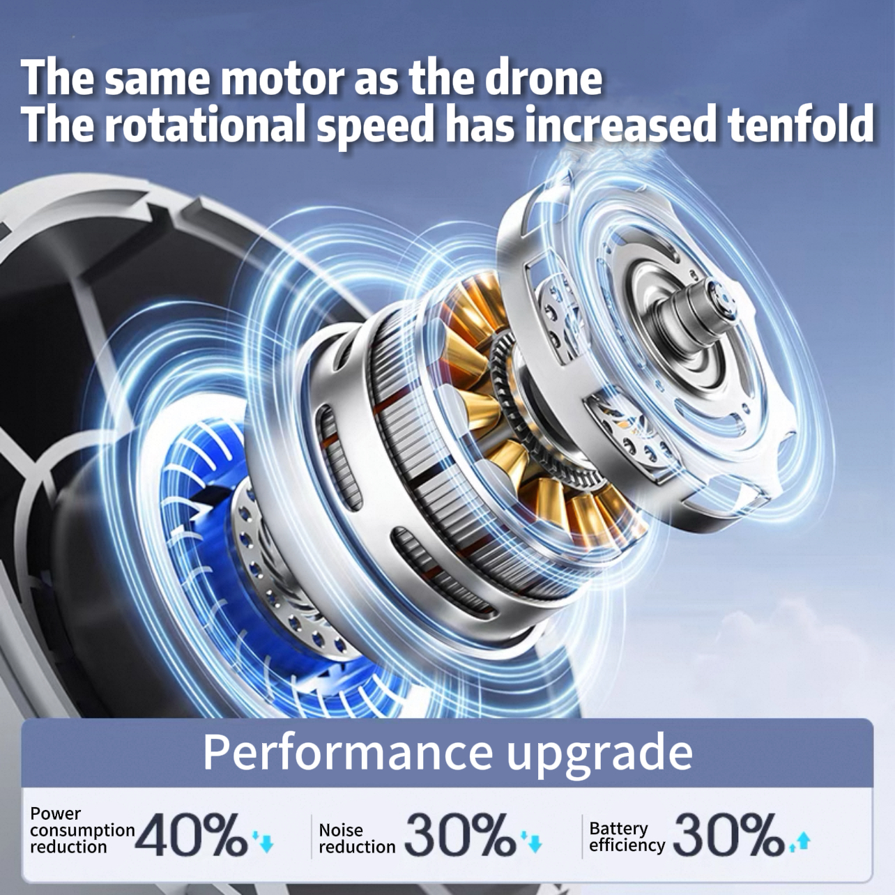 M11 Mini Turbo Portable Rechargeable Fan 120 Speed Adjustment Handheld ...