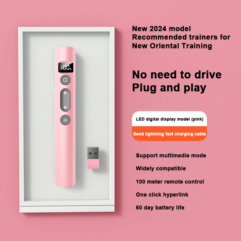 LED digital Wireless Presenter Pen 2.4Ghz USB C Adapter Handheld Remote ...